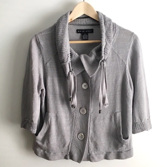 Shin Choi | Sweaters | Shin Choi Grey Linen Cardigan | Poshmark